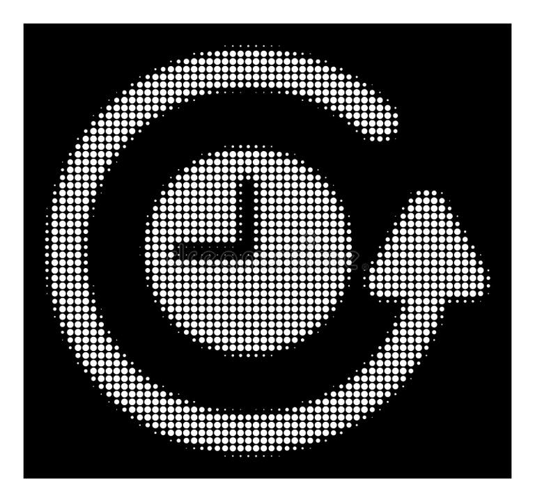 White Halftone Restore Clock Icon Stock Vector - Illustration of ...