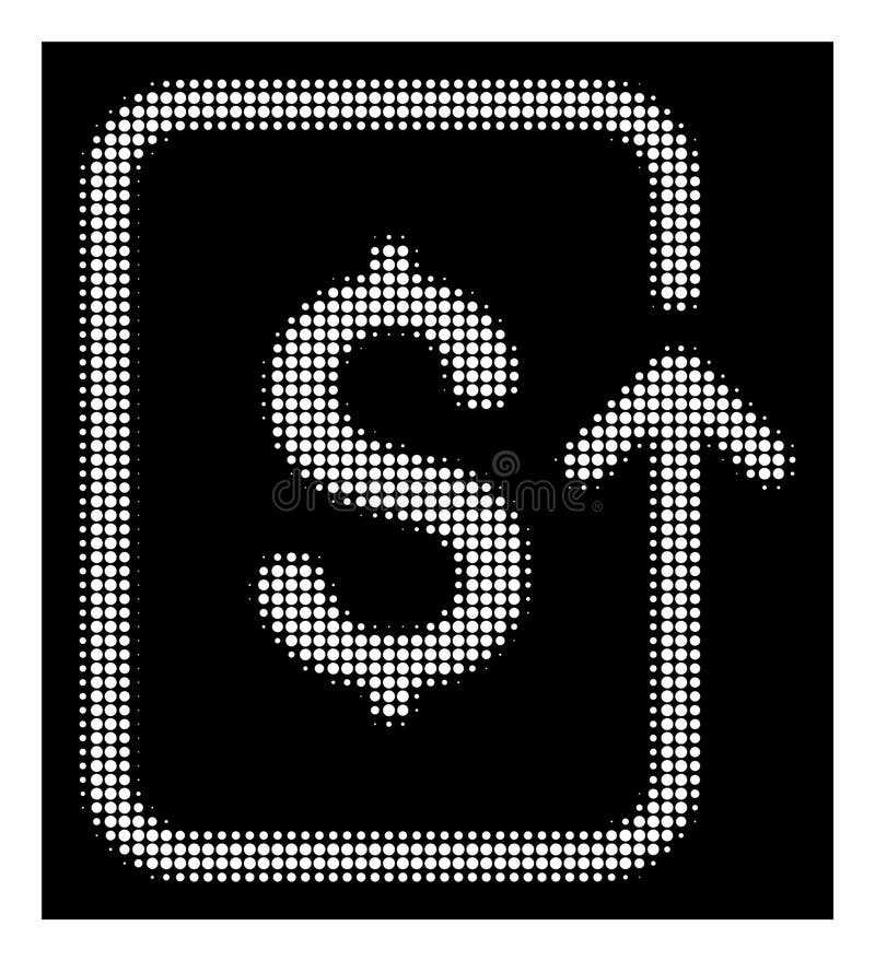 White Halftone Reverse Transaction Icon Stock Vector - Illustration of ...