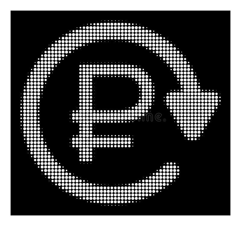 White Halftone Rouble Recurring Payment Icon Stock Vector ... White Halftone Rouble Recurring Payment Icon Stock Vector ...