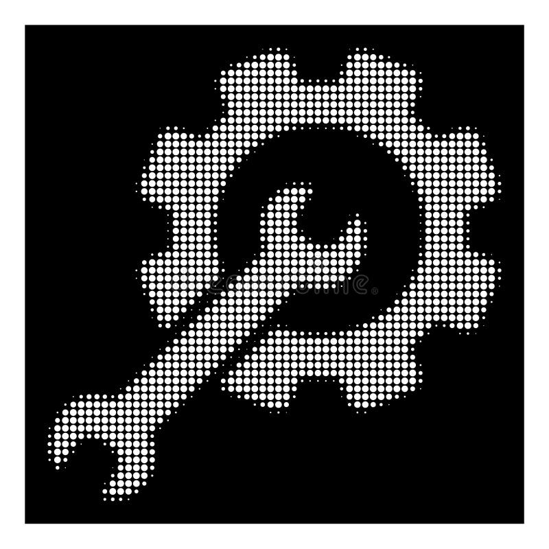White Halftone Setup Tools Icon Stock Vector - Illustration of setup ...