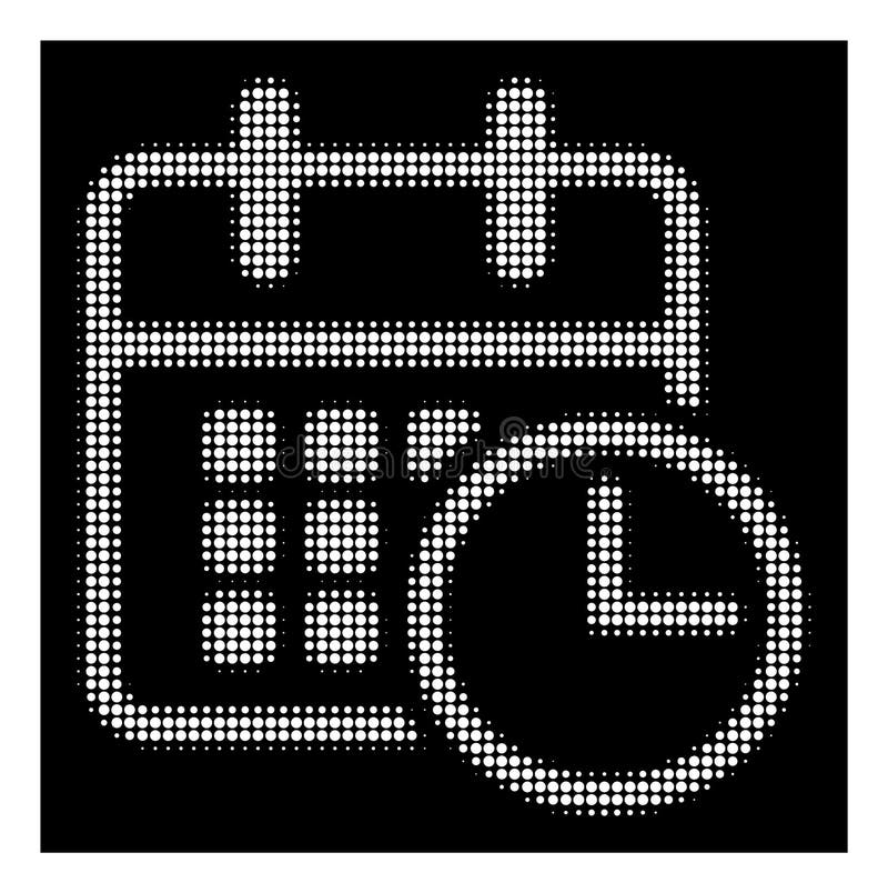White Halftone Timetable Icon Stock Vector - Illustration of ...