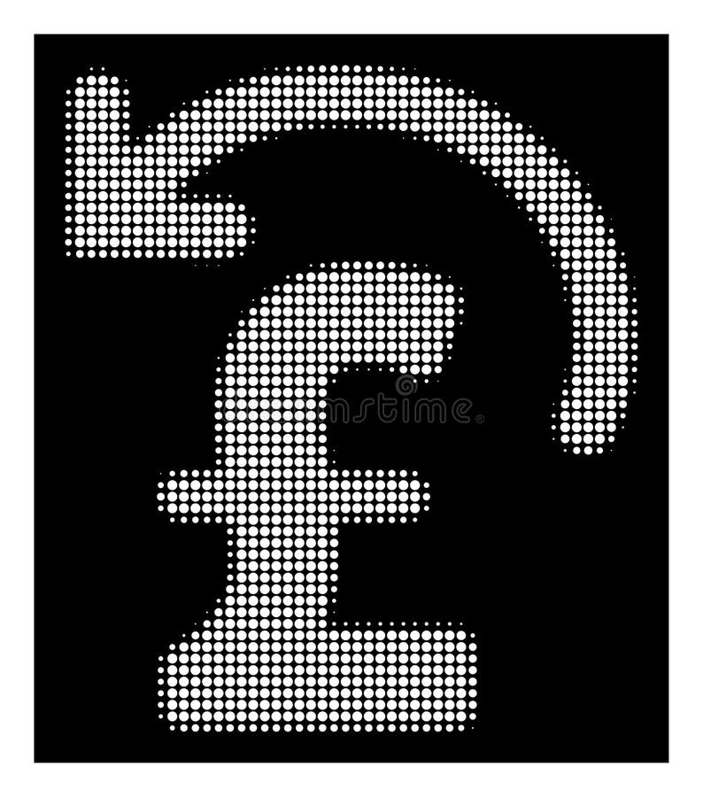 White Halftone Undo Pound Payment Icon Stock Vector - Illustration of ...