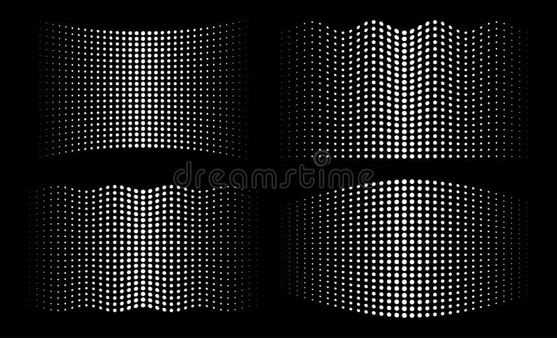 White Halftone Wavy Distorted Gradient Circle Dots Background Set ... White Halftone Wavy Distorted Gradient Circle Dots Background Set ...