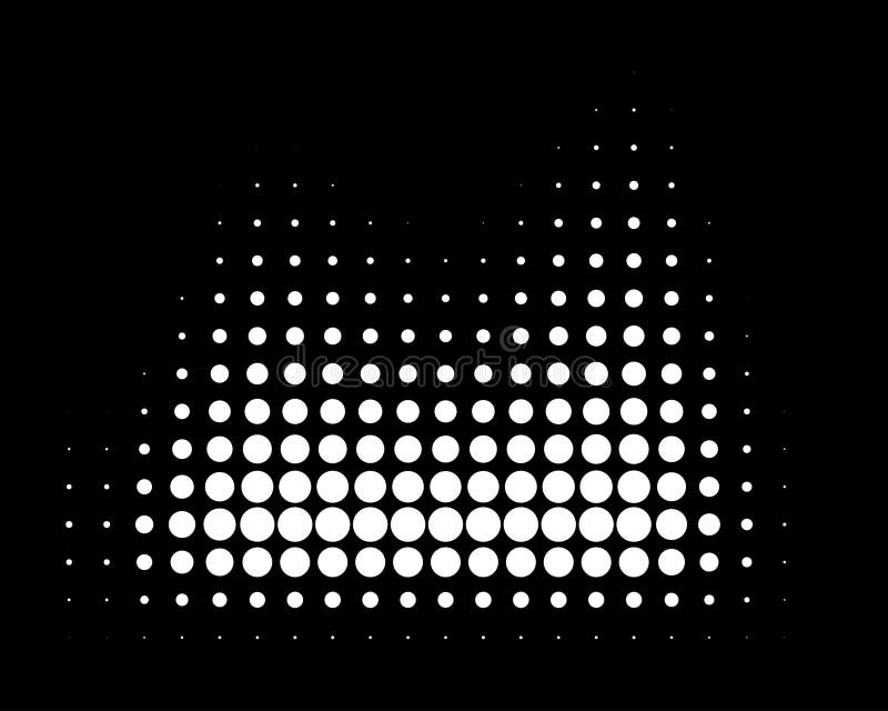 White Halftone Wavy Logo. Half Tone Circle Dots Wavy Background. Curved ...
