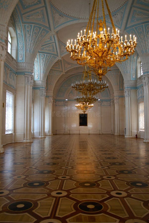 White Hall. stock photo. Image of painting, ballroom, russia - 8101612