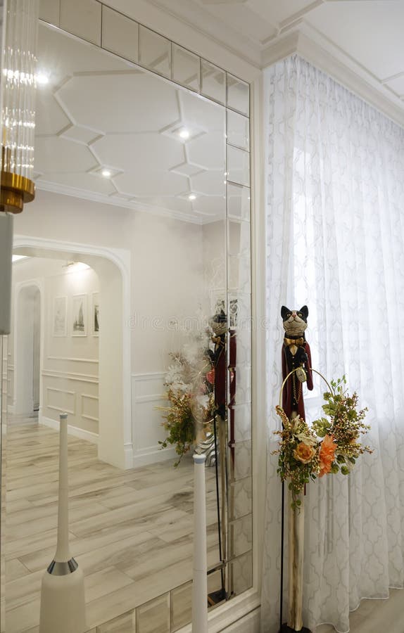 White Hall in Classic Style Stock Photo - Image of door, apartment ...