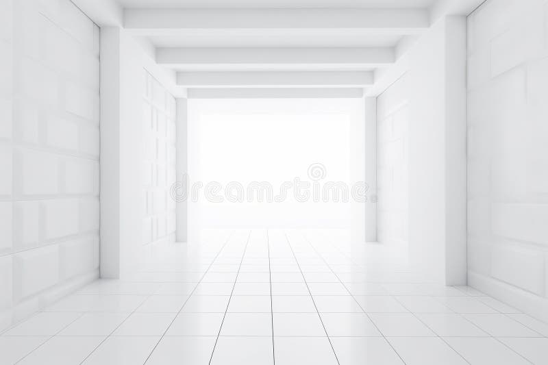 White Hall Empty Lay Illustration Stock Illustration - Illustration of ...