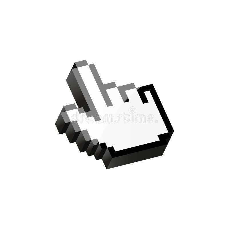 White Hand Cursor for Computer. Stock Illustration - Illustration of ...