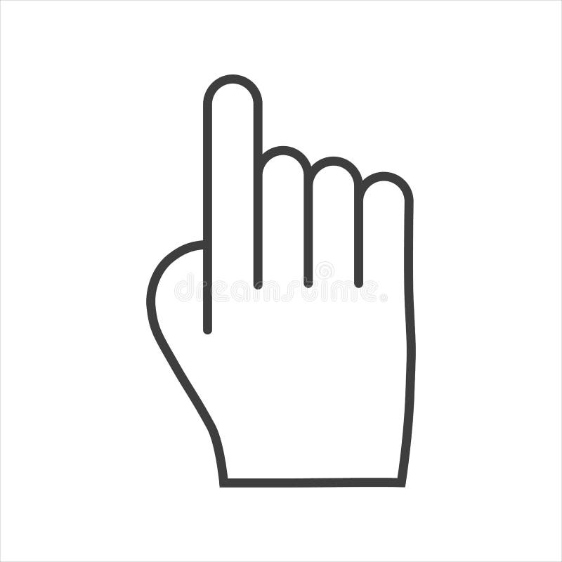White Hand Cursor Pointer Icon. Flat Version Vector Illustration Stock ... White Hand Cursor Pointer Icon. Flat Version Vector Illustration Stock ...