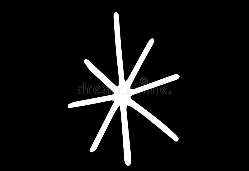 White Hand-drawn star stock vector. Illustration of children - 198199449