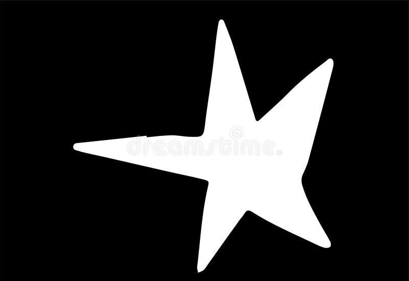 White Hand-drawn star stock vector. Illustration of infant - 198199462