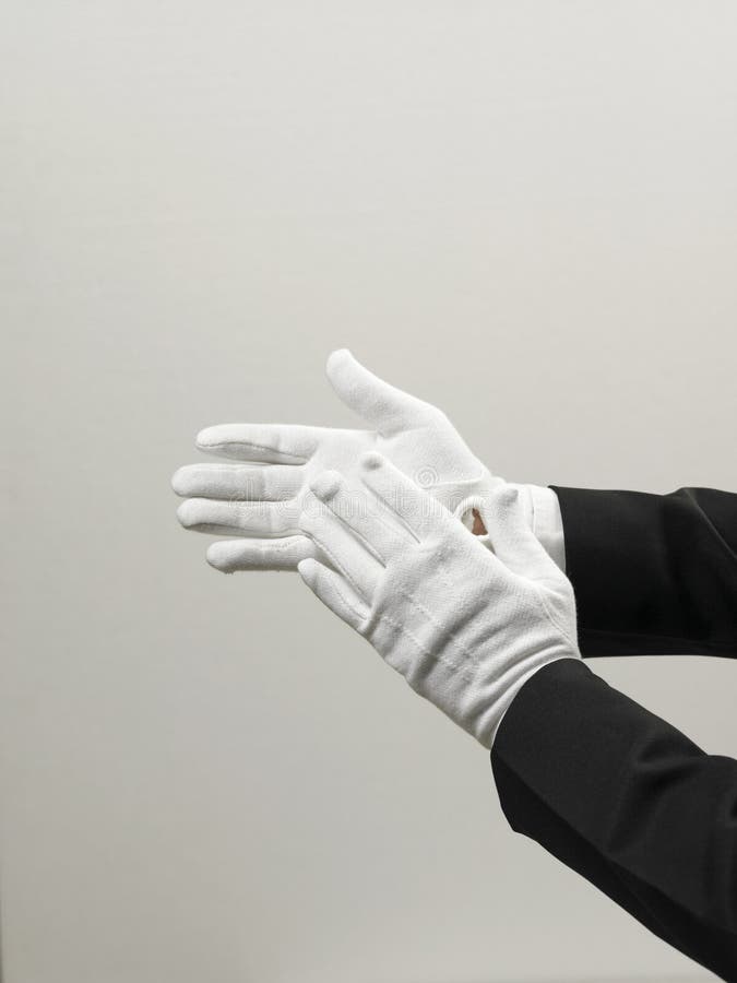White hand gloves stock image. Image of people, staff - 26238847