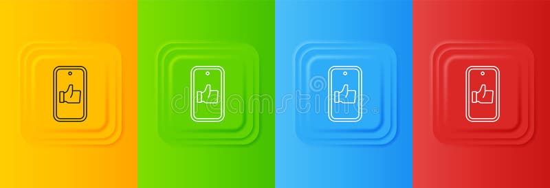 White Hand Like Icon Isolated on Colorful Background. Set Icons in ...