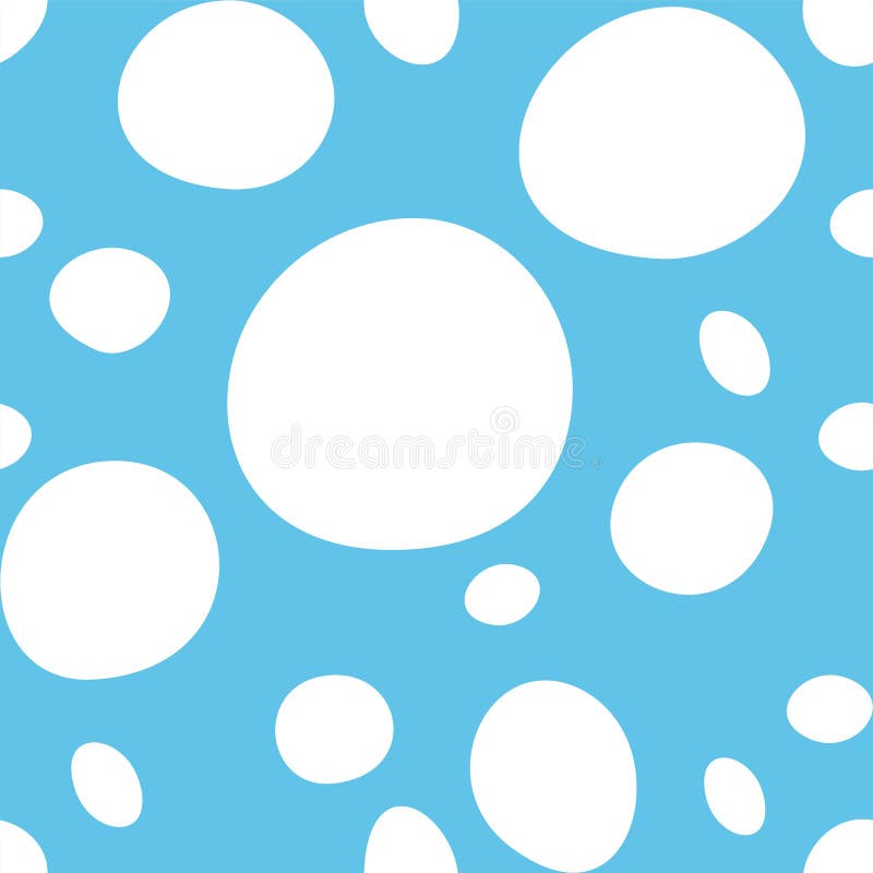 White Hand-painted Polka Dot Pattern Variation Stock Illustration ...