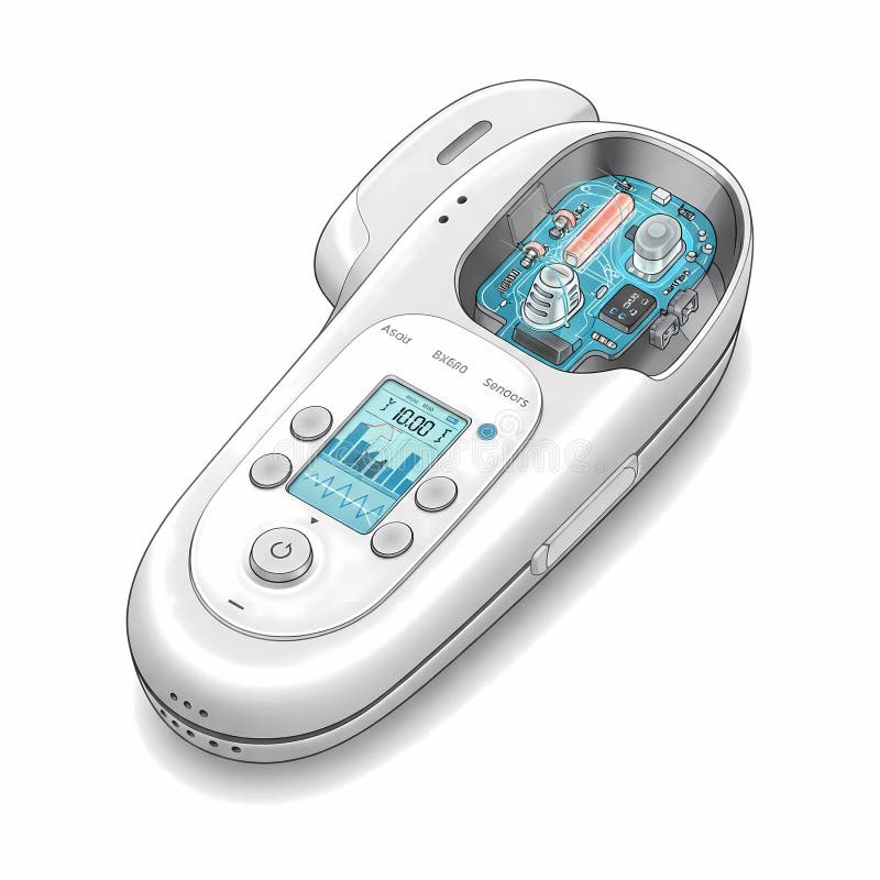 Portable Skin Tester stock illustration. Illustration of electronics ...