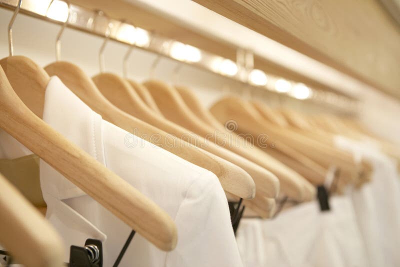 White on Hangers stock photo. Image of perspective, cleanness - 25465798
