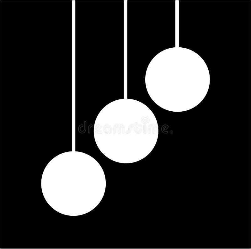 3 White Hanging Solid Circles Illustration. Three White Solid Round ...