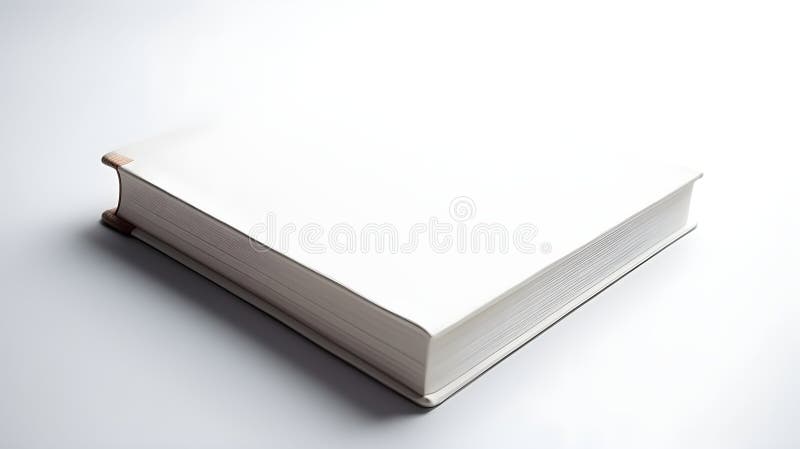White Hard Cover Book Isolated on White Studio Shot Stock Illustration ...