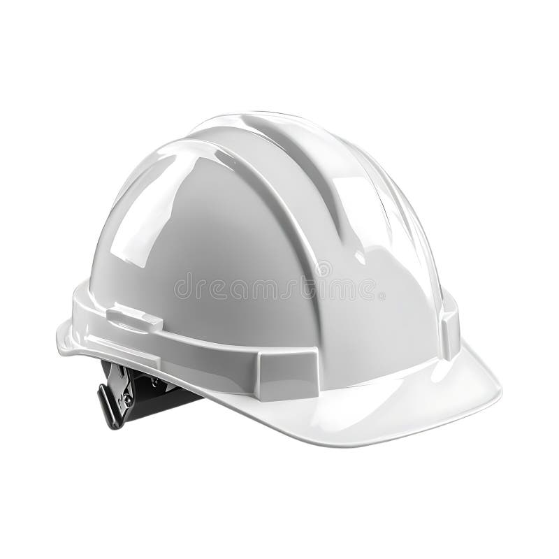 White Hard Hat Safety Helmet Construction Image Against Transparent Background Stock ...