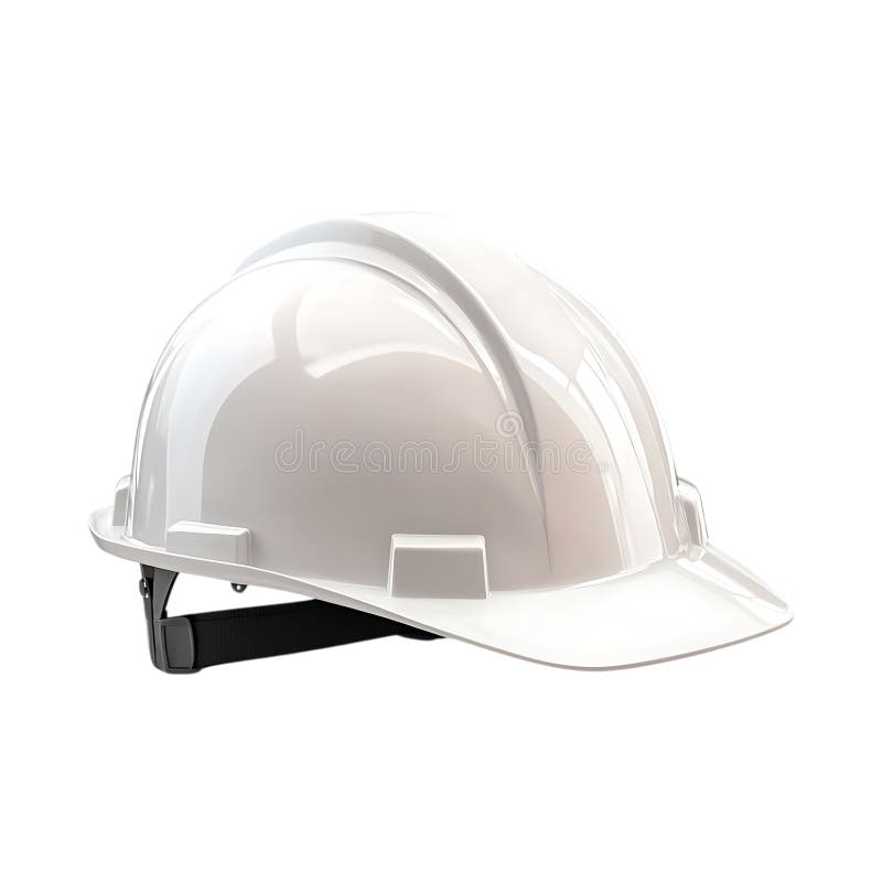 White Hard Hat Safety Helmet Image for Construction Industry and Workplace Safety Against ...