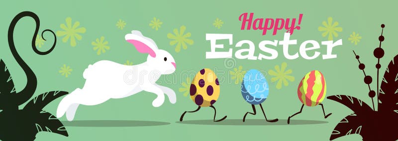 Rabbit Runs Fast and Turtle Runs Slow Stock Vector - Illustration of ...