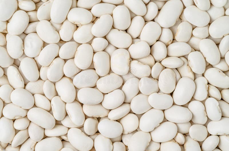 White Haricot Beans Background. Legumes, Top View Stock Photo - Image ...