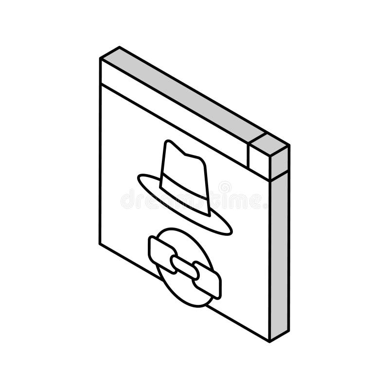 White Hat Link Isometric Icon Vector Illustration Stock Vector ...