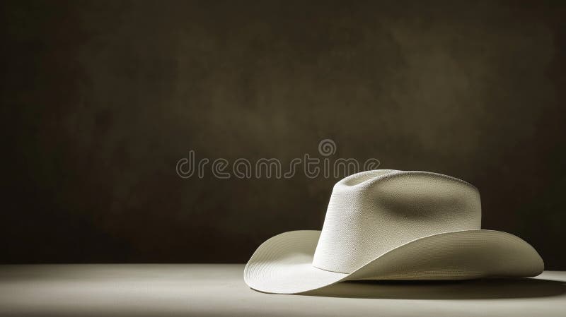 White Hat on a Neutral Table Stock Photo - Image of accessory, cotton ...