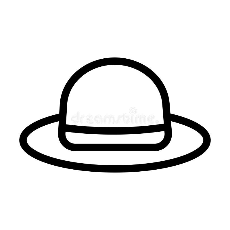 White Hat Vector Thick Line Icon for Personal and Commercial Use Stock ...