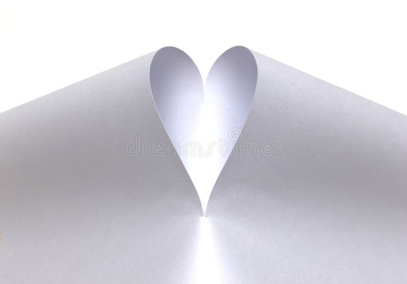White Heart Created from Paper Stock Image - Image of heart, ideas ...