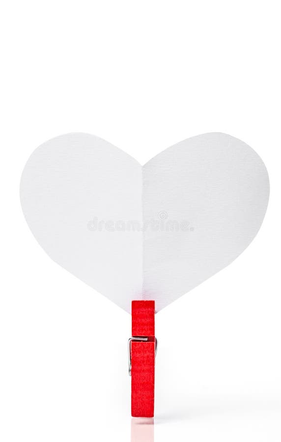 White heart paper card stock photo. Image of copyspace - 40103166