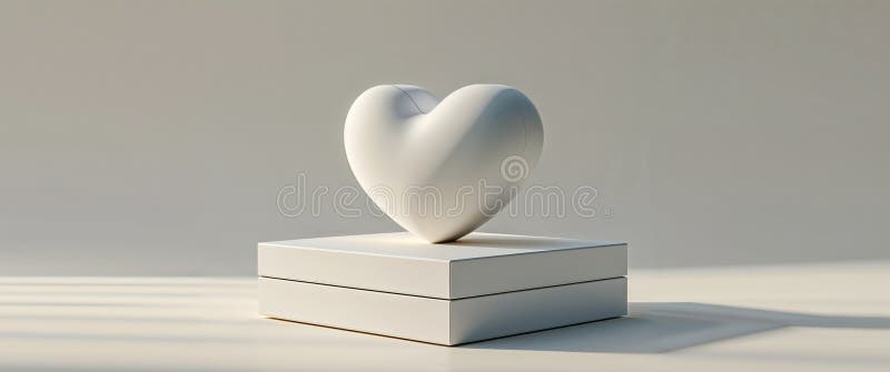 White Heart Square Box Neutral Background Stock Photos - Free & Royalty ...