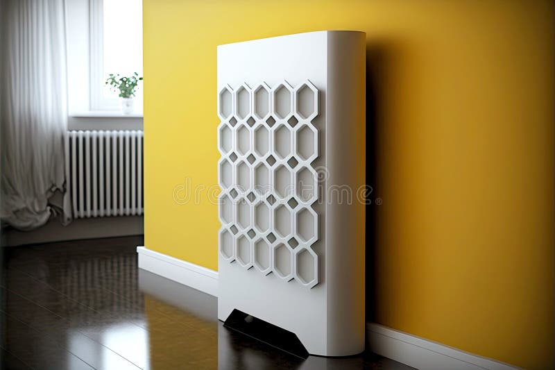 White Heating Radiator with Honeycomb Design Stock Illustration ...