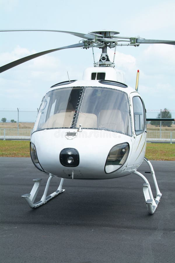 Helicopter, front view stock image. Image of window, rotor - 4691473