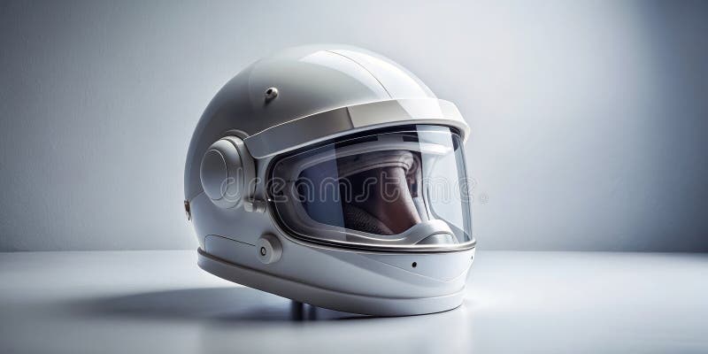 White Helmet on a White Surface Exploring Minimalism and Design Stock ...
