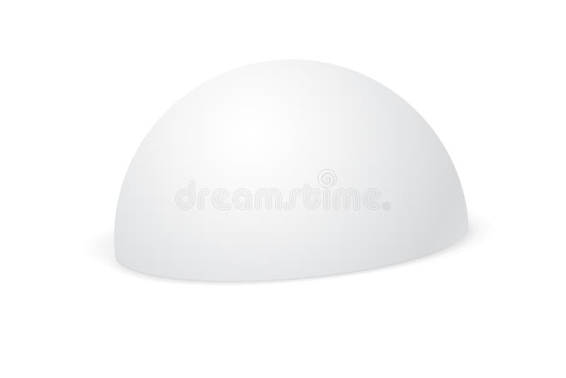 White Hemisphere Mockup. 3d Template Stock Vector - Illustration of ...