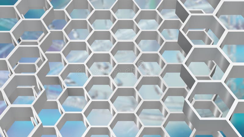 The White Hexagon or Beehive Pattern on Dna Background for Sci or ...