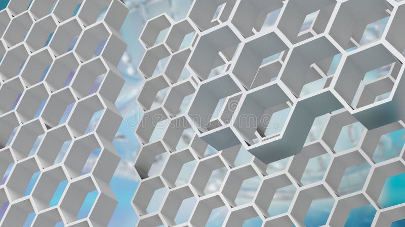The White Hexagon or Beehive Pattern on Dna Background for Sci or ...