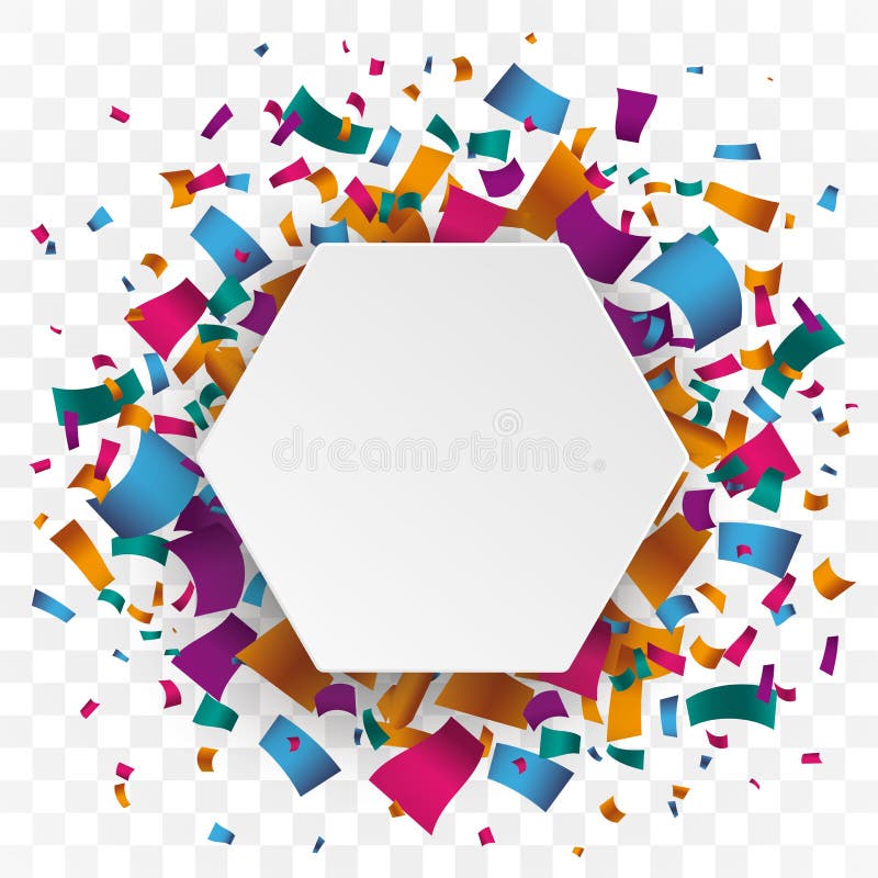 Colored Confetti Balloons Transparent Header Stock Vector ...