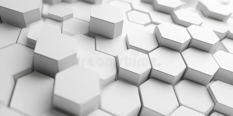 White Hexagon Pattern Abstract Background Stock Illustration ...