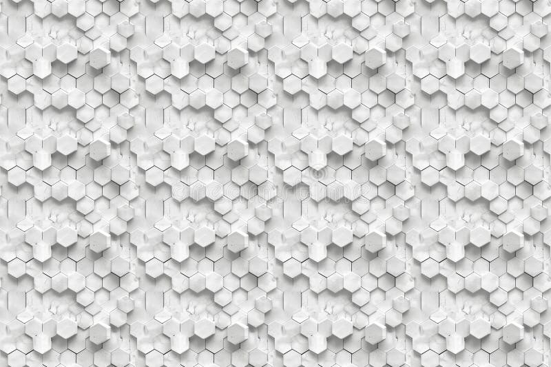 White Hexagon Pattern Wall Texture Stock Photo - Image of texture ...