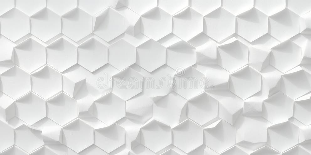 White Hexagon Pattern Wall Texture Stock Illustration - Illustration of ...