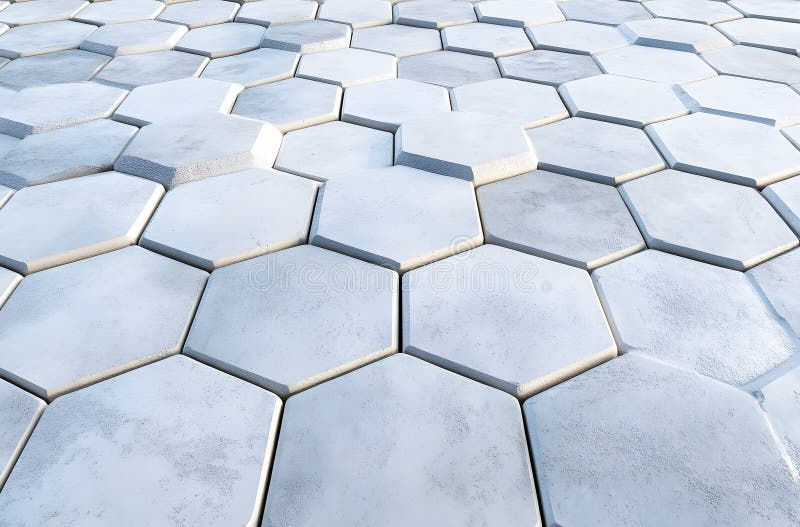 White Hexagon Paving Stone Seamless Texture Stock Illustration ...