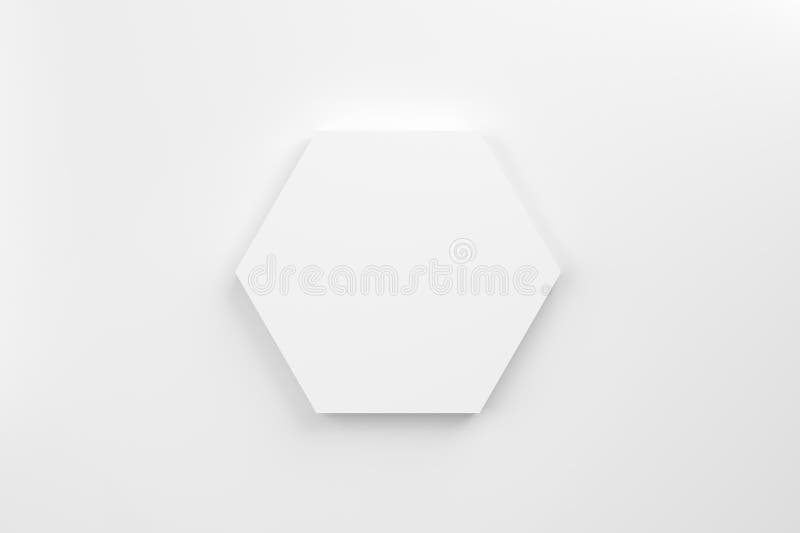 White Hexagon Shaped Podium or Platform. Empty Space for Product ...