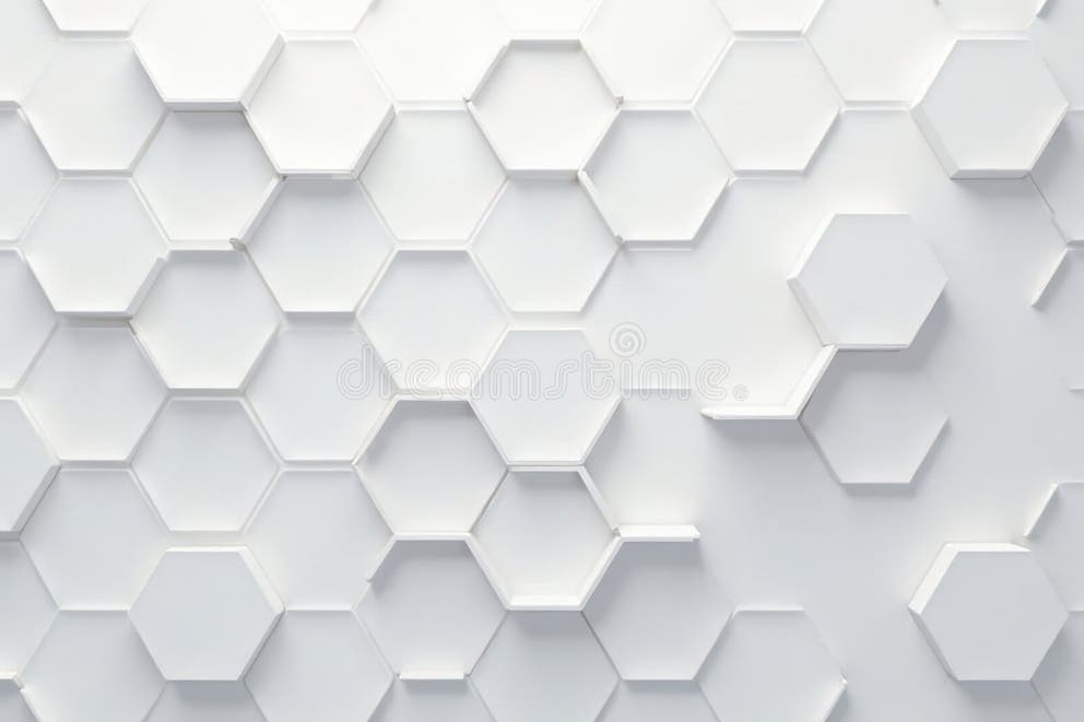 White Hexagonal Grid, Abstract Seamless Backdrop, White, Abstract ...