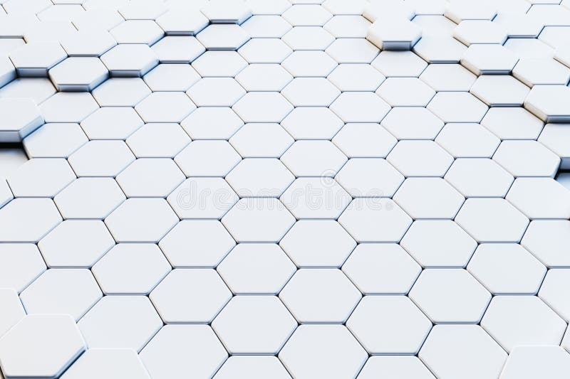 White Hexagonal Pattern on a Simple Backdrop, Representing a Modern ...