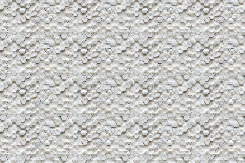 White Hexagonal Tile Wall Pattern Stock Image - Image of hexagonal ...