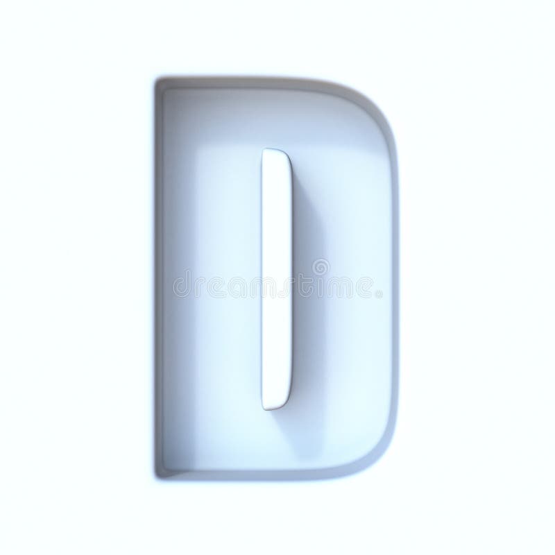 White Hole Shadow Font Letter D 3D Stock Illustration - Illustration of ...