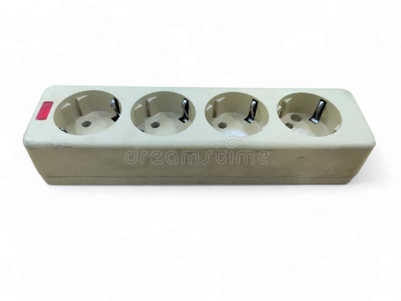 Contact Socket Splitter for Three Plugs. Stock Photo - Image of cord ...