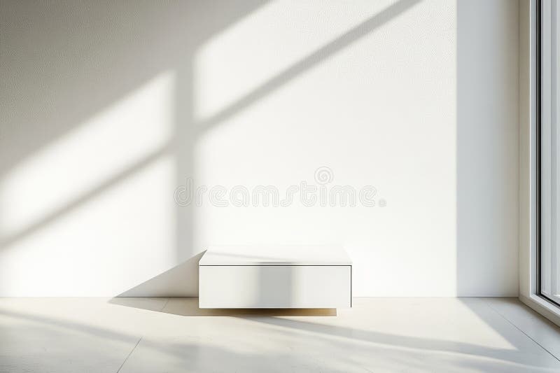 White Home Living Room with Drawer. Stock Illustration - Illustration ...